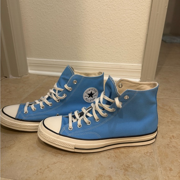 Converse | Shoes | Converse Light Blue Hightop Sneakers | Poshmark